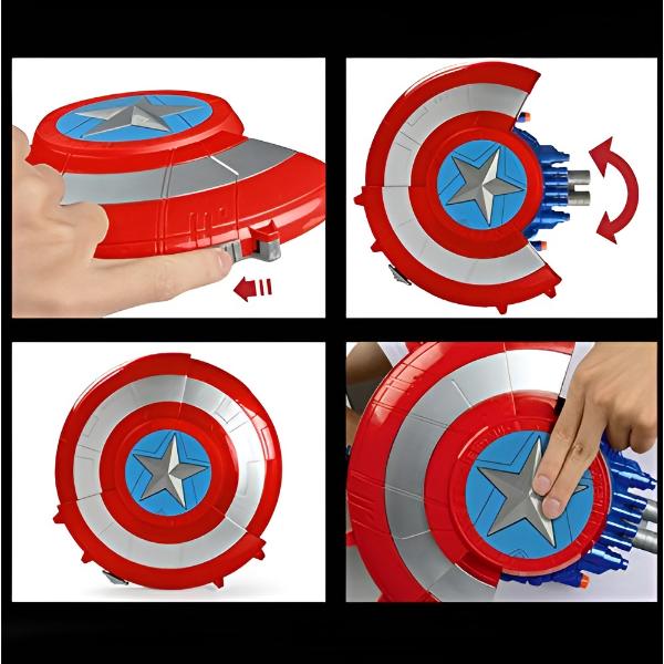 Superherojaus skydas su raketų paleidimo įrenginiu | BLASTKID – vigoshop.lt