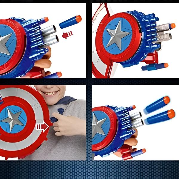 Superherojaus skydas su raketų paleidimo įrenginiu | BLASTKID – vigoshop.lt